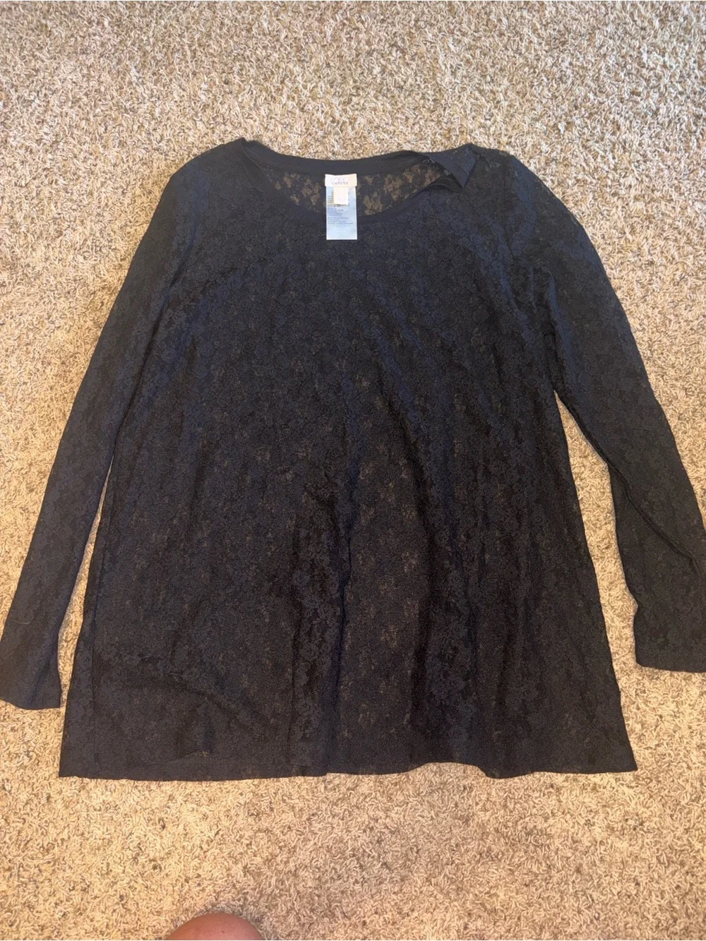Logo Layers | Tops | Logo Layers By Lori Goldstein Stretch Lace Long ...